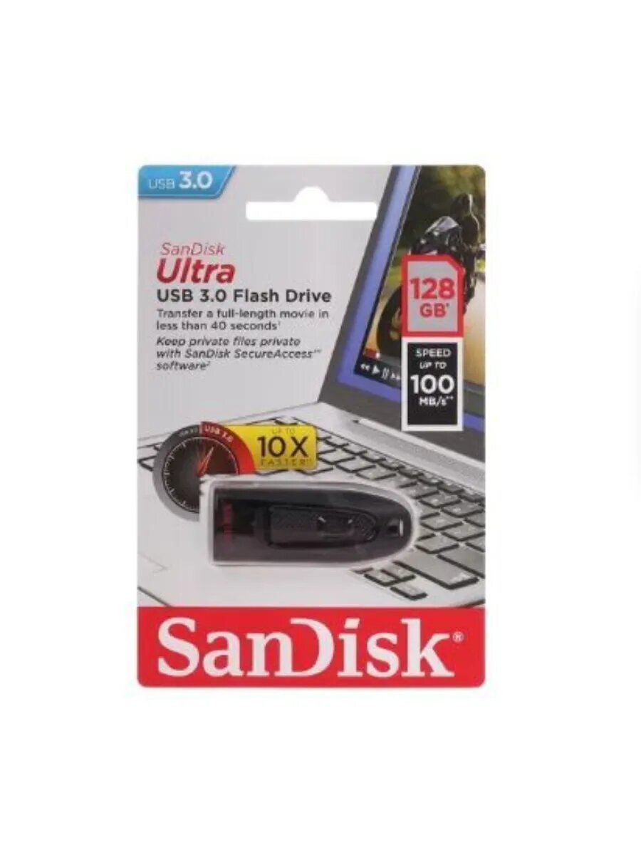 128 ГБ Ultra SDCZ48-128G-U46 черный USB 3.2 Gen 1 A