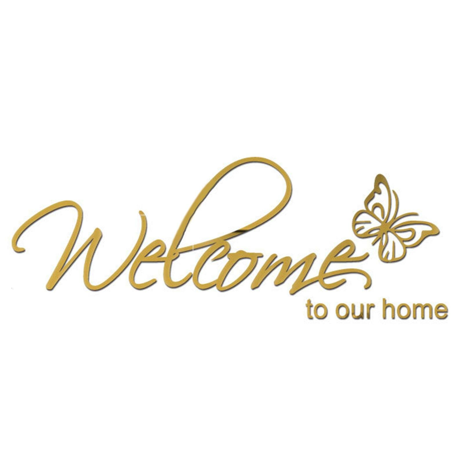 "Наклейка на стену 'Welcome to Our Home", Золото