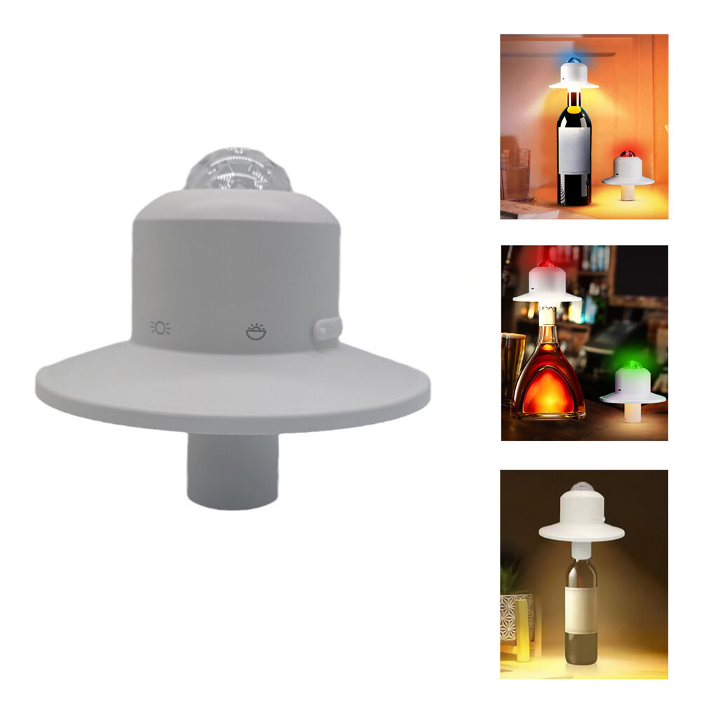 Светодиодная лампа в форме бутылки вина, настольная лампа в форме бутылки спиртного, перезаряжаемая, меняющая цвет