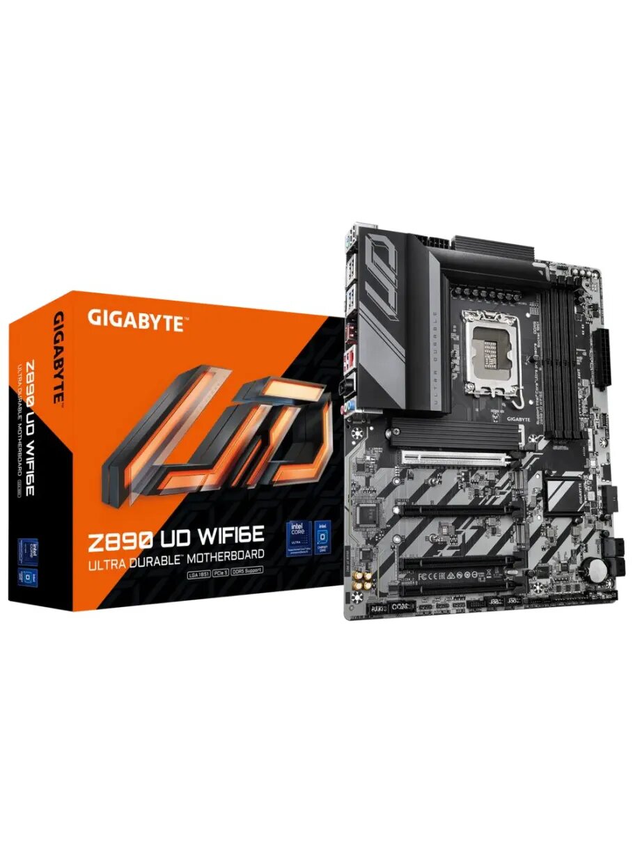 Материнская плата GIGABYTE Z890 UD WIFI6E ATX LGA1851 Intel Z890 4xDDR5 (256ГБ)