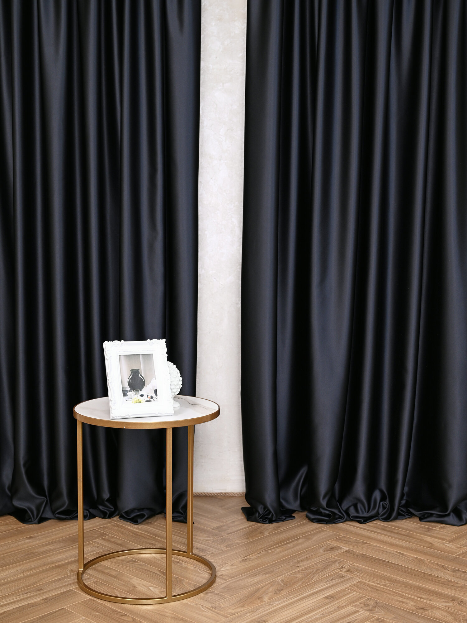 Шторы блэкаут черный 500х300 см, 2 полотна, (каждое 250х300 см), шторная лента 10 см Erika Home (Evrika Home)