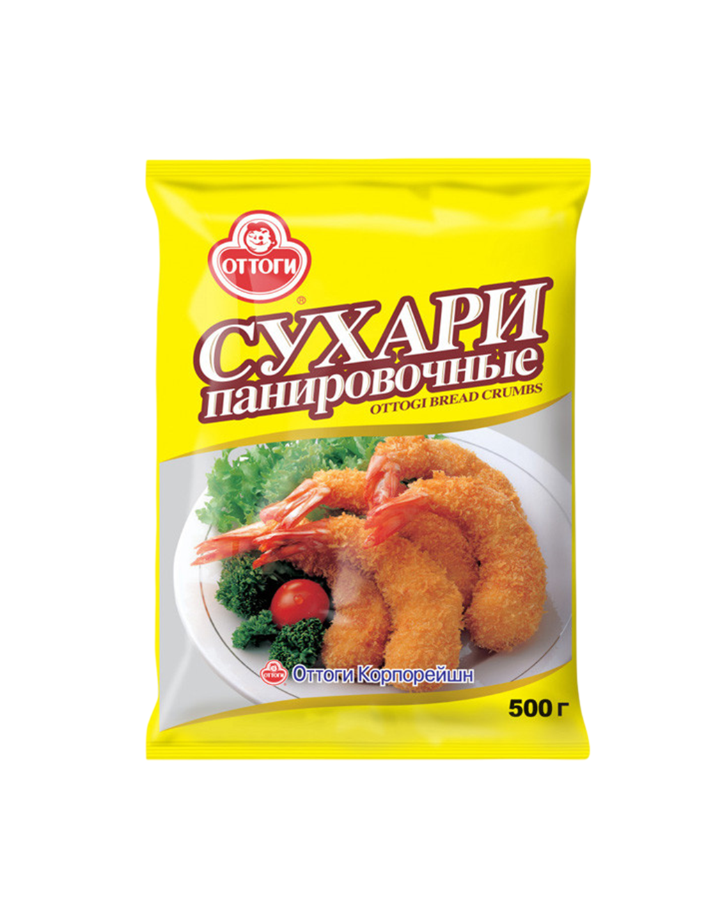Сухари панировочные Оттоги для придания хрустящей корочки 500 г, Южная Корея