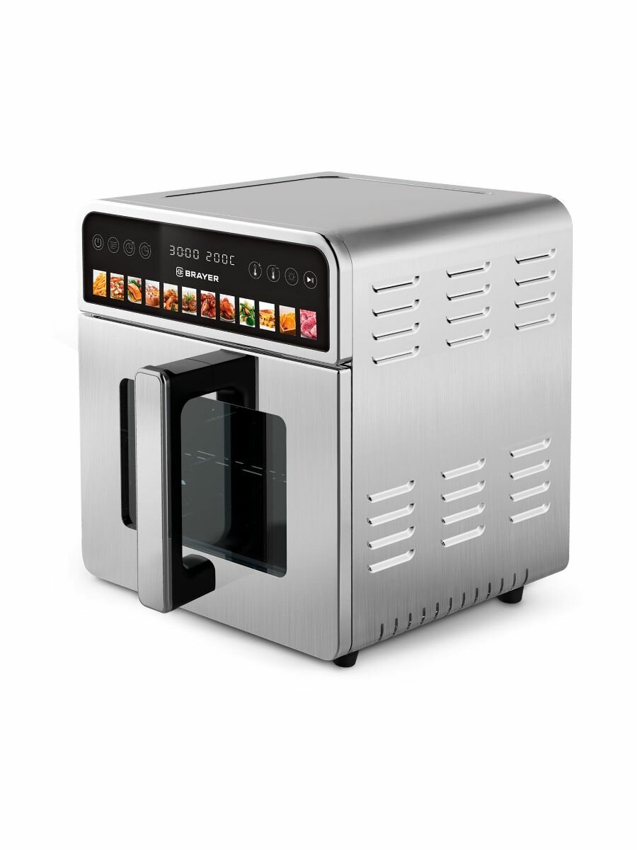 Аэрогриль BRAYER BR2052, сенсорное управление, LED-дисплей, 10л, 1700Вт