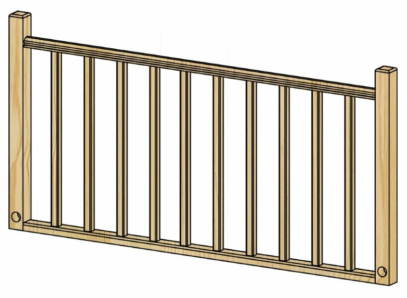 Балюстрада для лестницы деревянная 2000 мм, хвоя Profi&Hobby