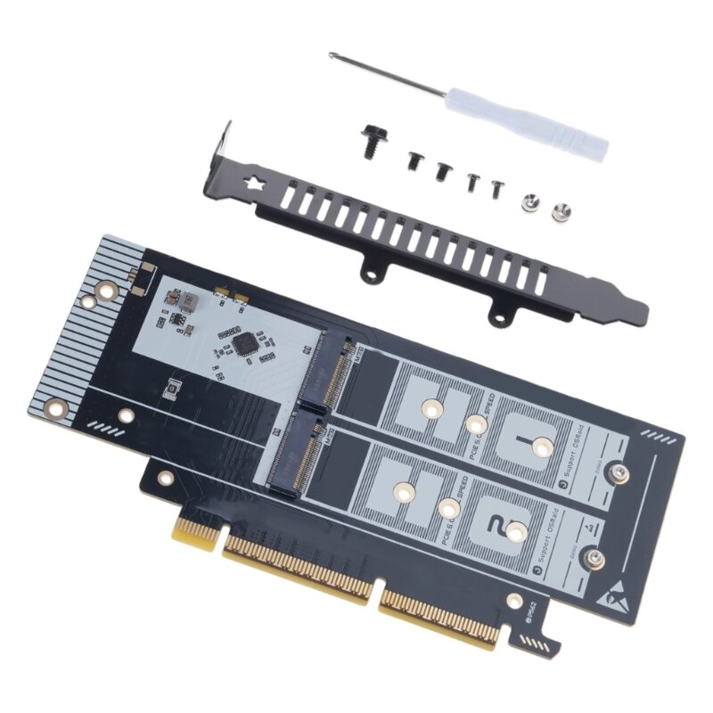 Для M.2 NVMe SSD к PCIe3.0 X8 X16 Карта адаптера 32 Гбит/с SSD PCI для конвертера Express Поддержка M для ключа B＆ M для ключа f