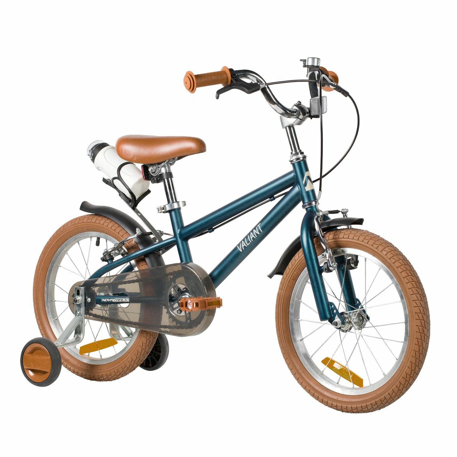 Велосипед NOVATRACK VALIANT 18", стальной, защита цепи, темно-зелёный