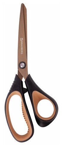 Ножницы BRAUBERG "Heavy Duty", 210 мм, суперпрочные, титановое покрытие, 2-х сторонняя заточка, 236790 (цена за 1 ед. товара)