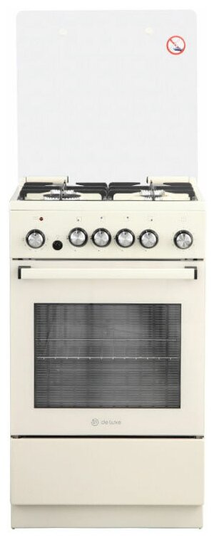 Комбинированная плита De luxe 5040.41гэ(кр) ЧР-013 50 см, 43 л, 4 конфорки, бежевый