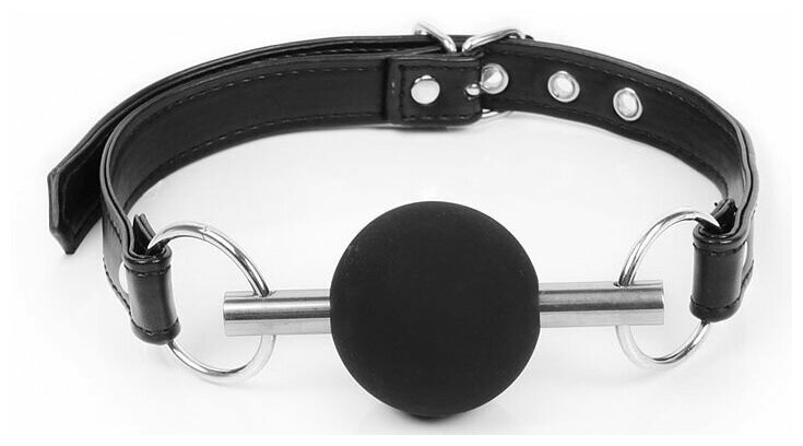Черный силиконовый кляп-шарик на ремешке Производитель - Notabu.