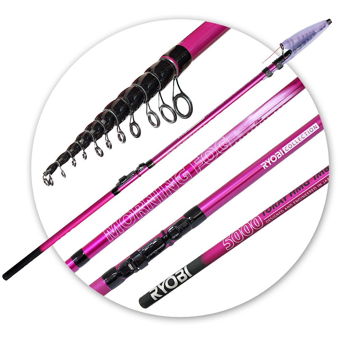 Удилище телескопическое Ryobi Morning Fog, длина 4,00 метра, тест 80 грамм