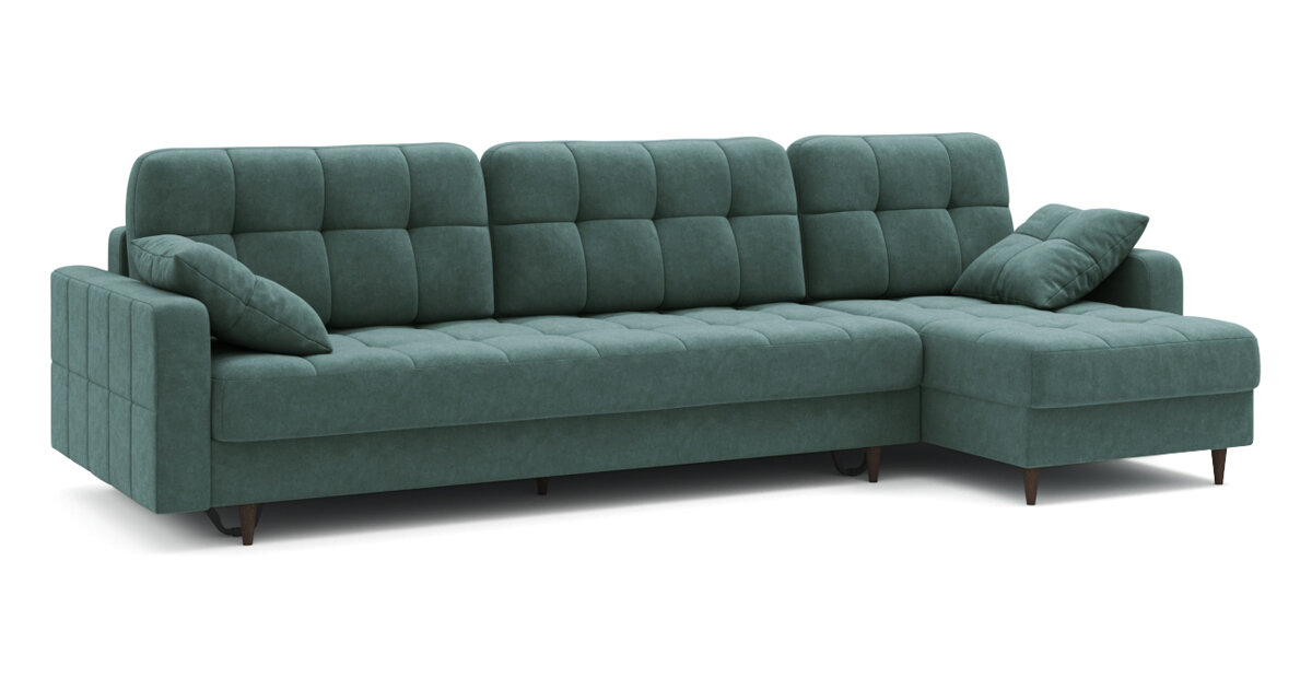 Угловой диван Цвет Диванов Стокгольм NEXT 22 макси 307 угловой Изумрудный