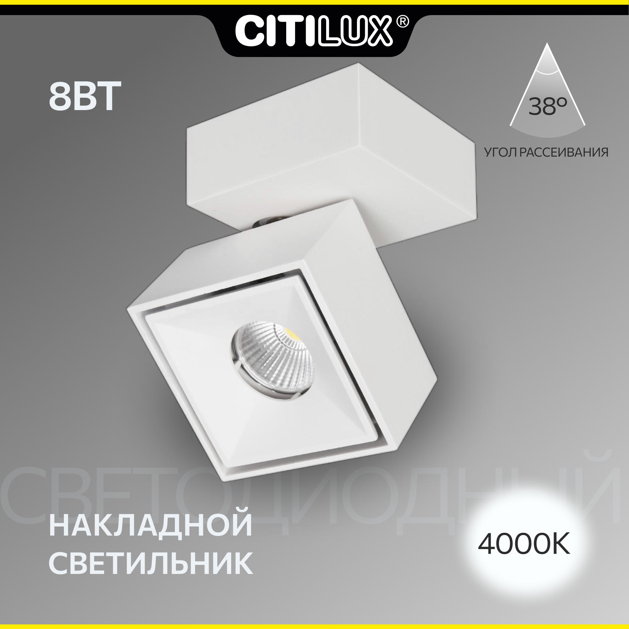 Светильник накладной светодиодный Citilux Стамп CL558020N белый