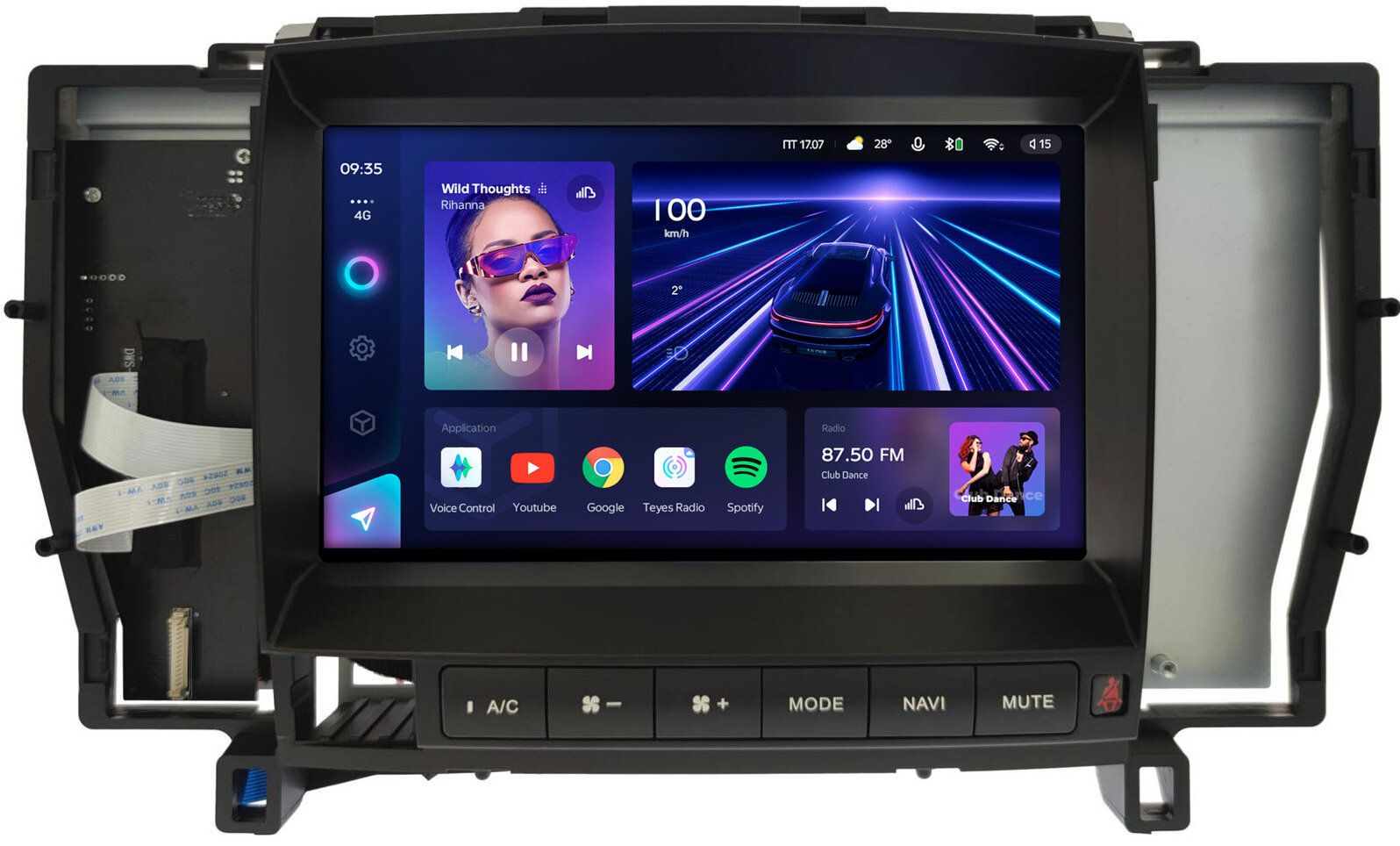Штатная магнитола Teyes CC3 2K 4/64 9.5" RM-9-6188 Toyota Crown (S180) 1999-2008 (авто с Navi и 6CD) Android 10 (4G-SIM, DSP, QLed)