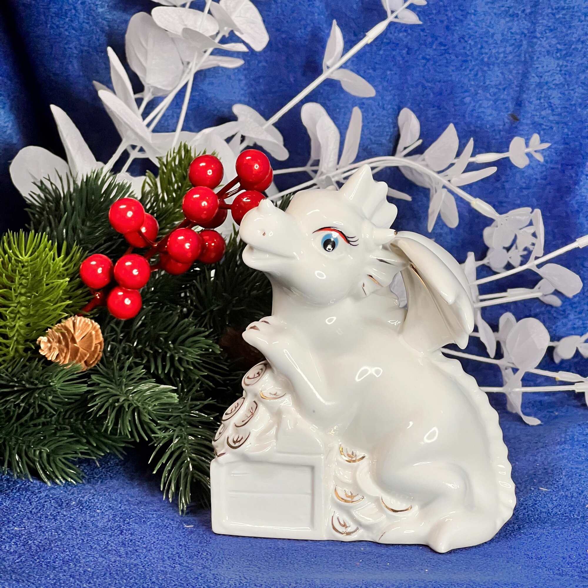 Дракон-Копилка с Деньгами Фарфоровый Большой