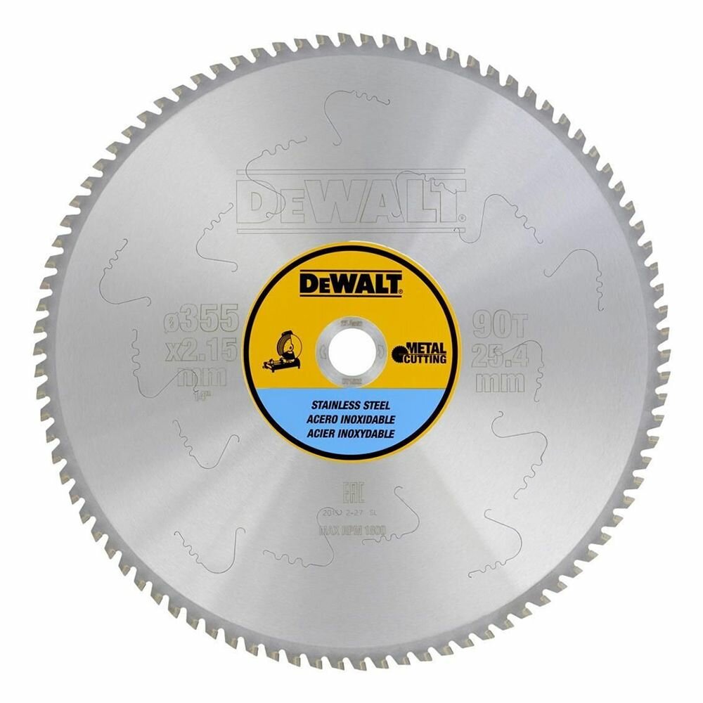 Диск пильный DeWalt твердосплавный 355х25.4х90 CONSTRUCTION DT1922