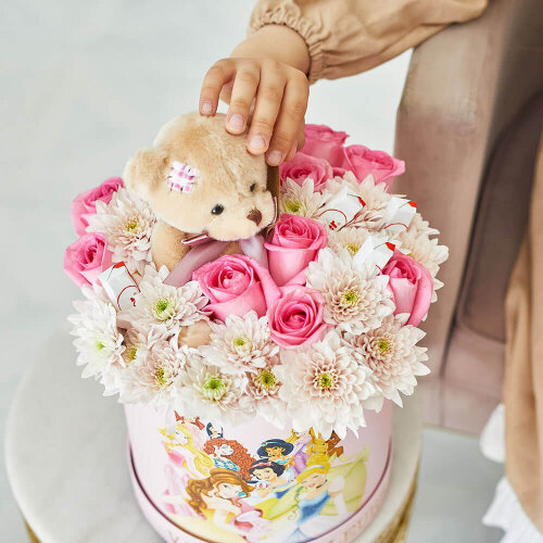 Детский букет Venus in Fleurs №3, 15 цветов, 30 см, подарочная упаковка