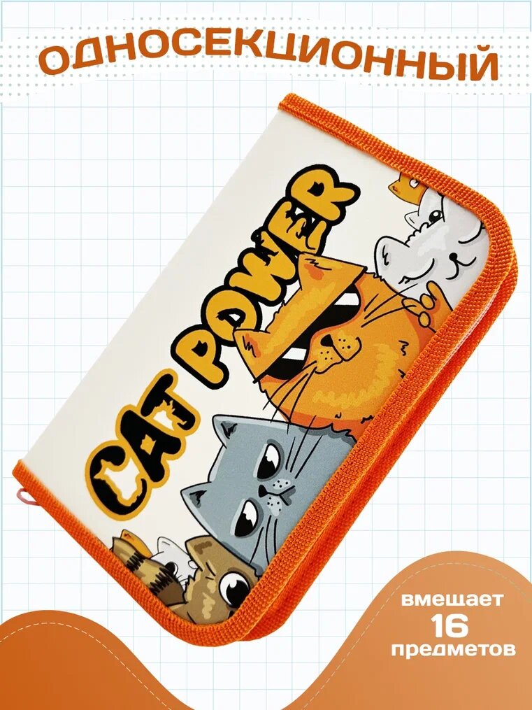 Пенал школьный для девочек и мальчиков AXLER большой вместительный органайзер книжка для канцелярии карандашей ручек