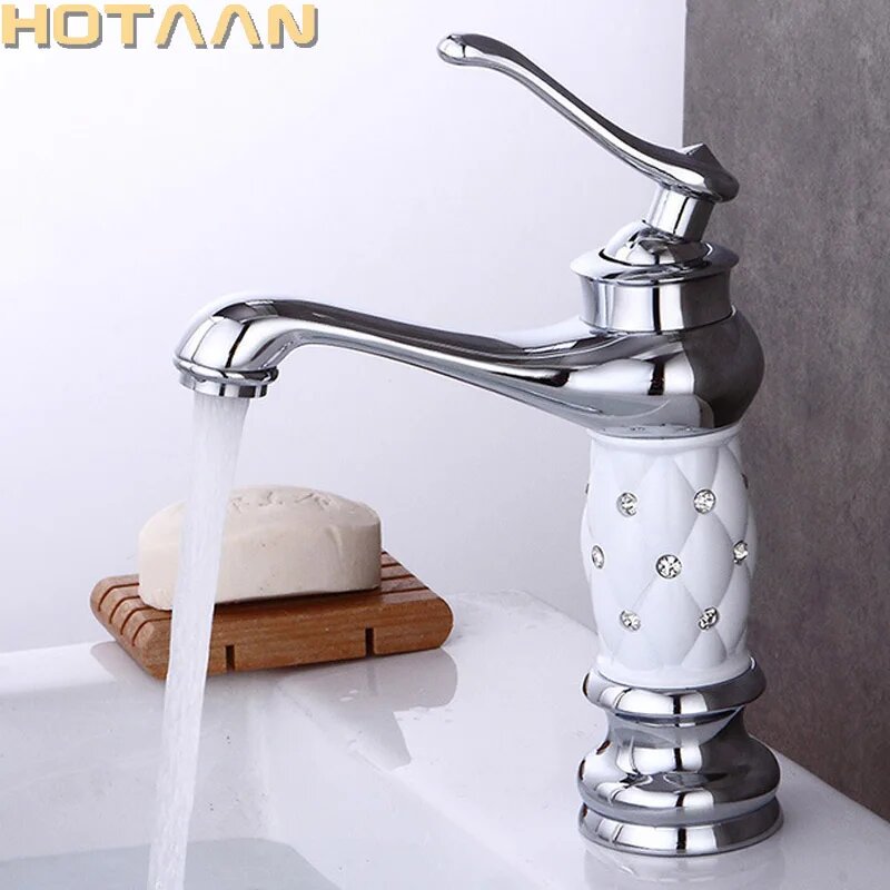 Смеситель для раковины Hotaan, латунный, хромированный Хром
