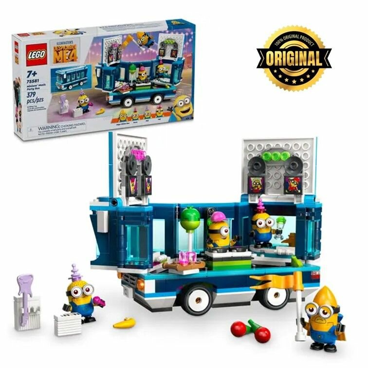 75581 Конструктор LEGO Minions Music Party Bus Музыкальный автобус Миньонов 2 в 1 379 деталей