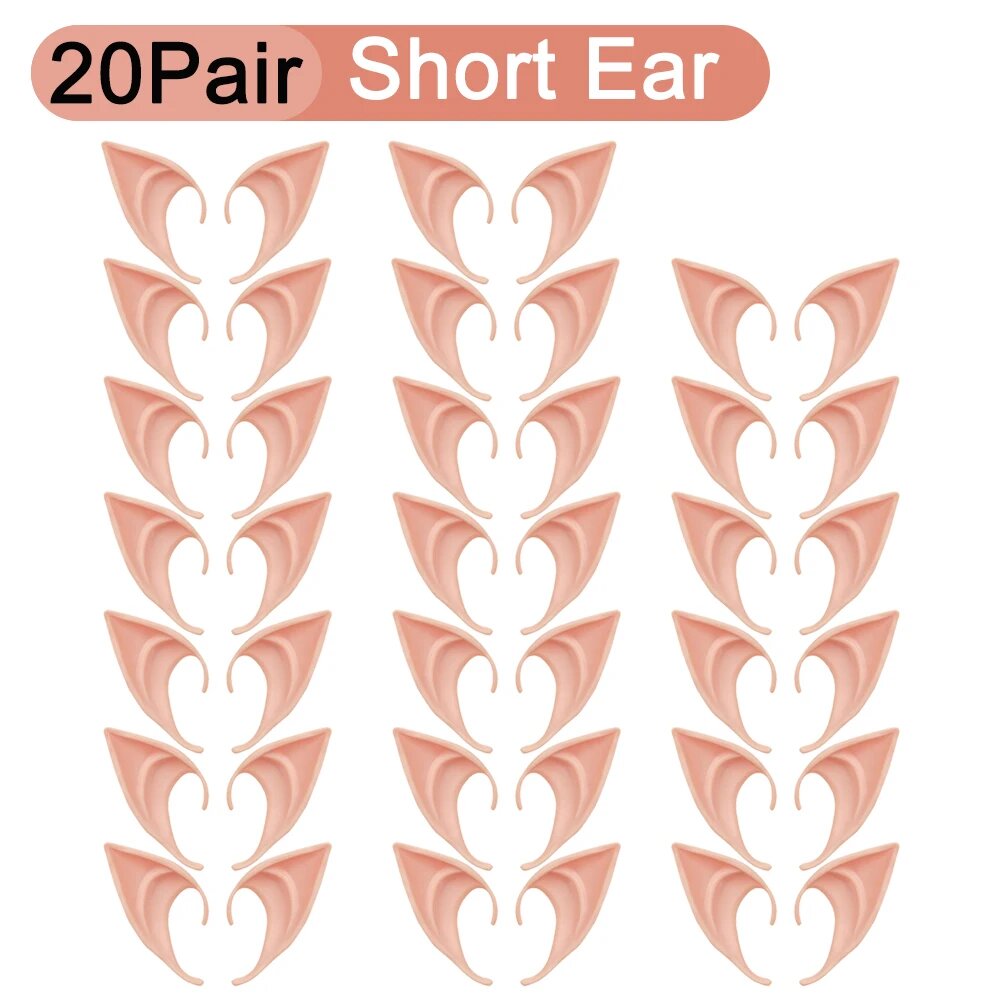Латексные эльфийские уши для Хэллоуина 20pair short