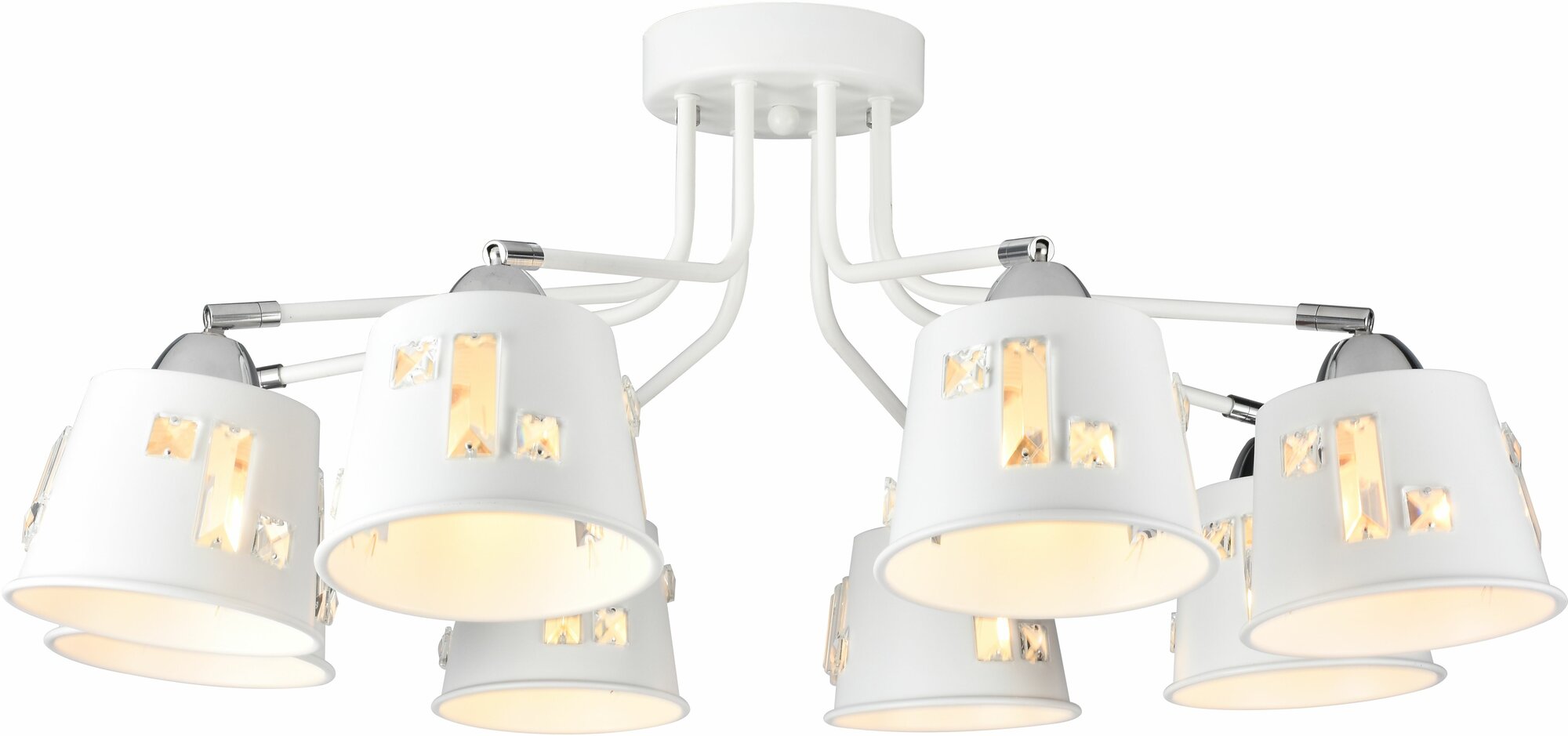 Люстра HIPER Grums H188-8 E27 60 Вт Белый