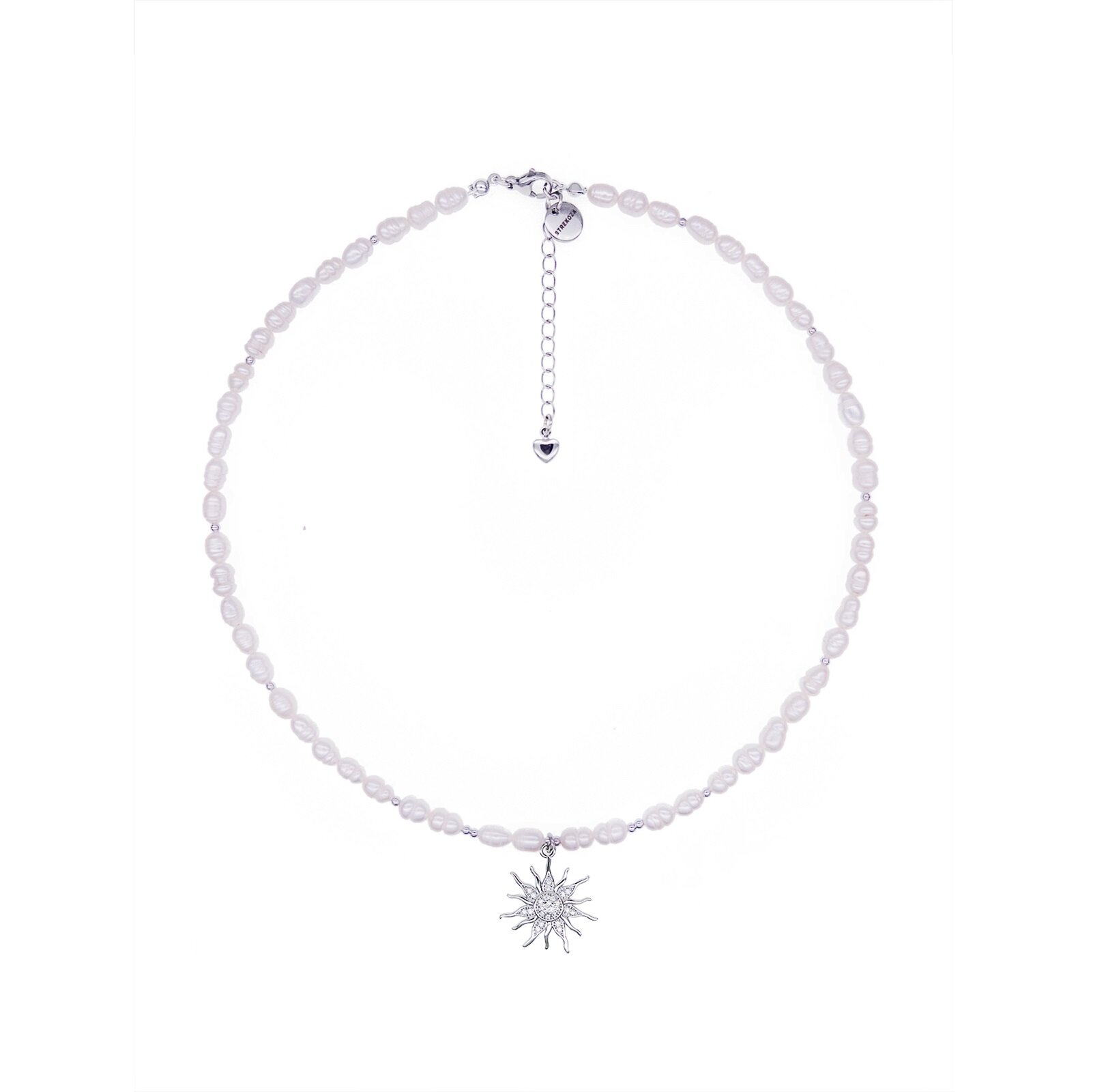 Колье, жемчуг культивированный, циркон, жемчуг пресноводный, жемчуг барочный, жемчуг пресноводный культивированный