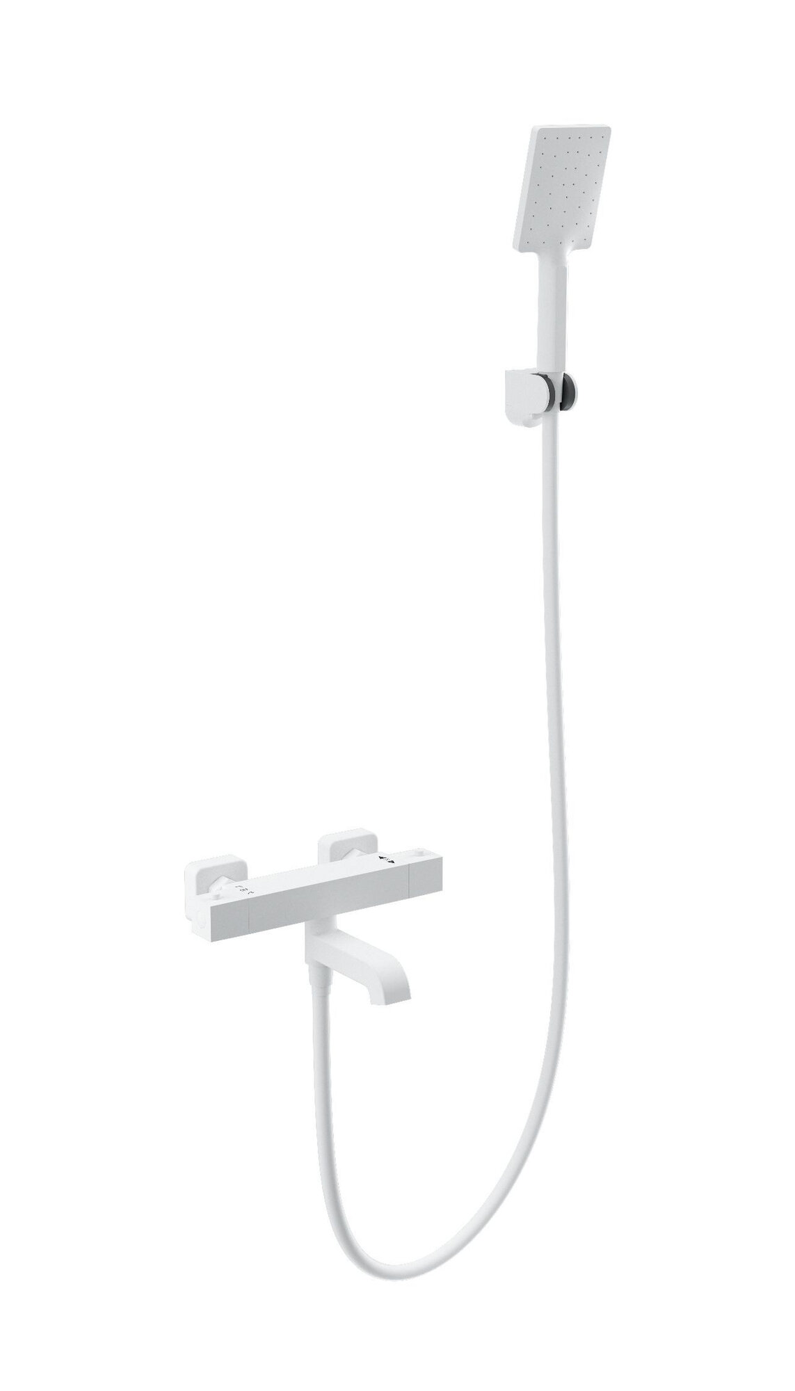 Смеситель для ванны с душем и термостатом WONZON & WOGHAND, Белый матовый (WW-B2026-A1-MW)