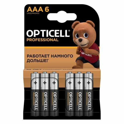 AAA Батарейка OPTICELL Professional LR03, 6 шт.