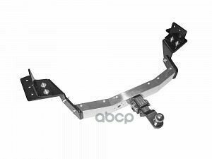 Фаркоп с нержавеющей накладкой Toyota Fortuner 2016- съемное крепление шара под американский квадрат PT Group арт. 09111501