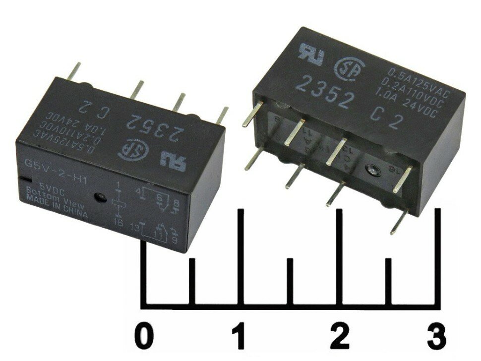 Реле =5V 0.5A/125V G5V-2-H1 OMR