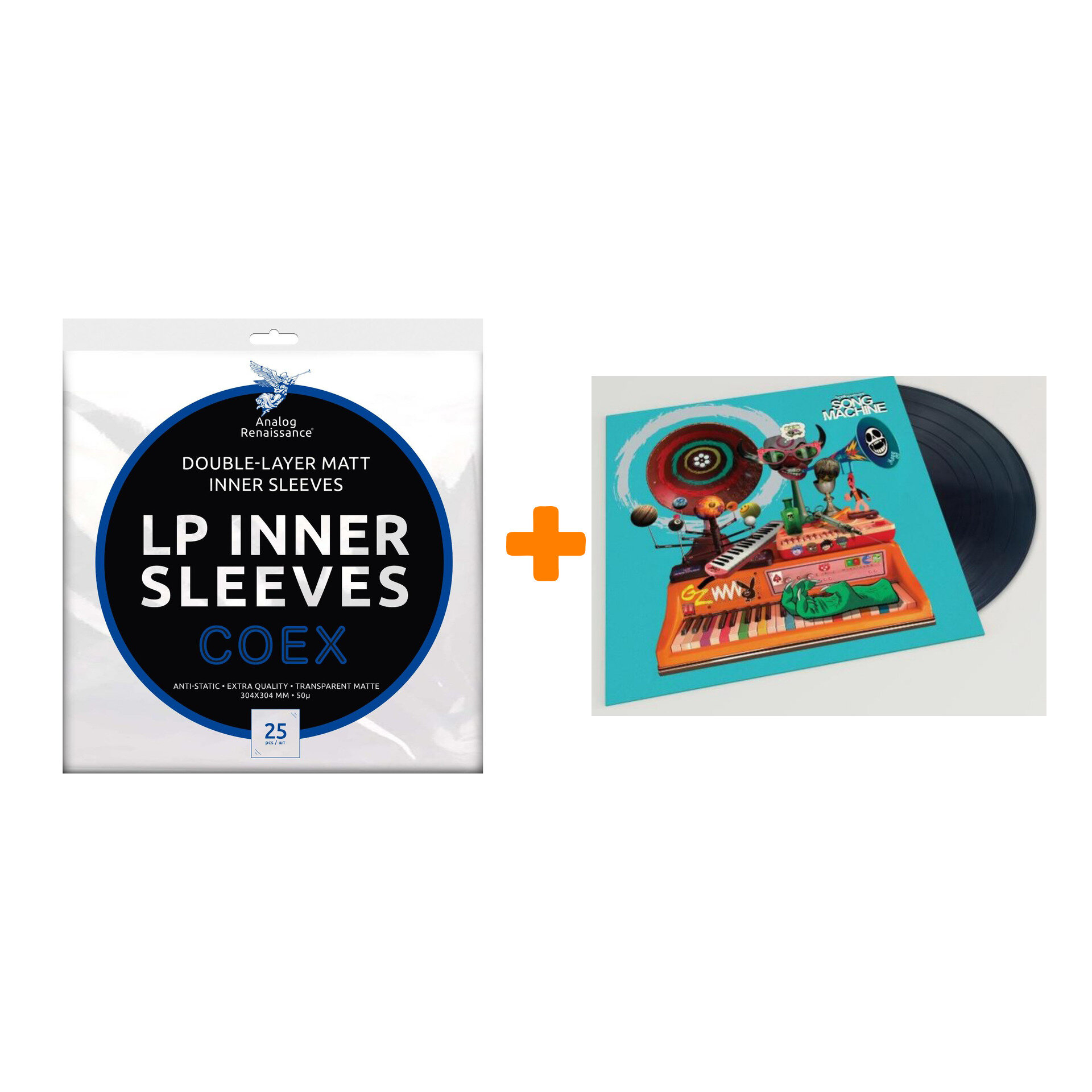 GORILLAZ Gorillaz Presents Song Machine, Season 1 LP + Конверты внутренние COEX для грампластинок 12" 25шт Набор