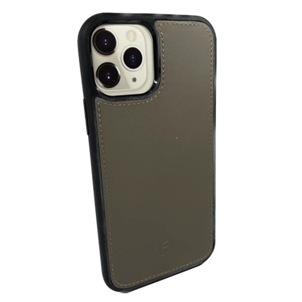 Кожаный чехол для телефона Apple iPhone 12 Pro серый CSC-12P-GRI