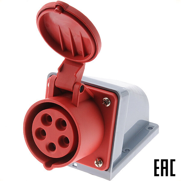 Розетка стационарная РС-103 26194DEK 16А 380В 3P+PE+N IP44 CEE115-6 DEKraft (2 шт. в наборе)