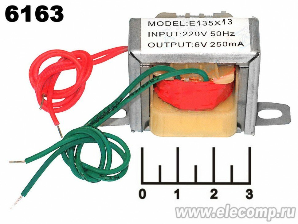 Трансформатор 6V 0.25A 1.5W EI-35*13
