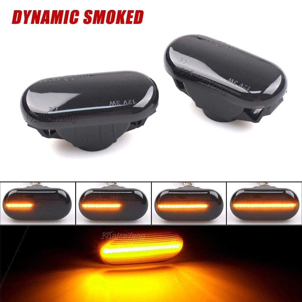 2X Динамические Светодиодные Указатели Поворота На Боковые Крылья Для Nissan Cube Z11 Dynamic Smoked