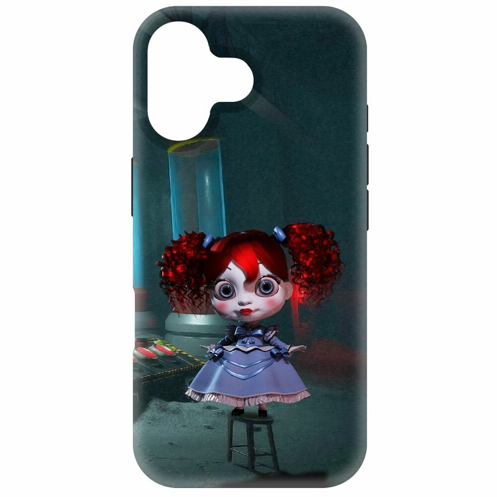 Чехол-накладка Krutoff Soft Case Хаги Ваги - Кукла Поппи для iPhone 16 черный
