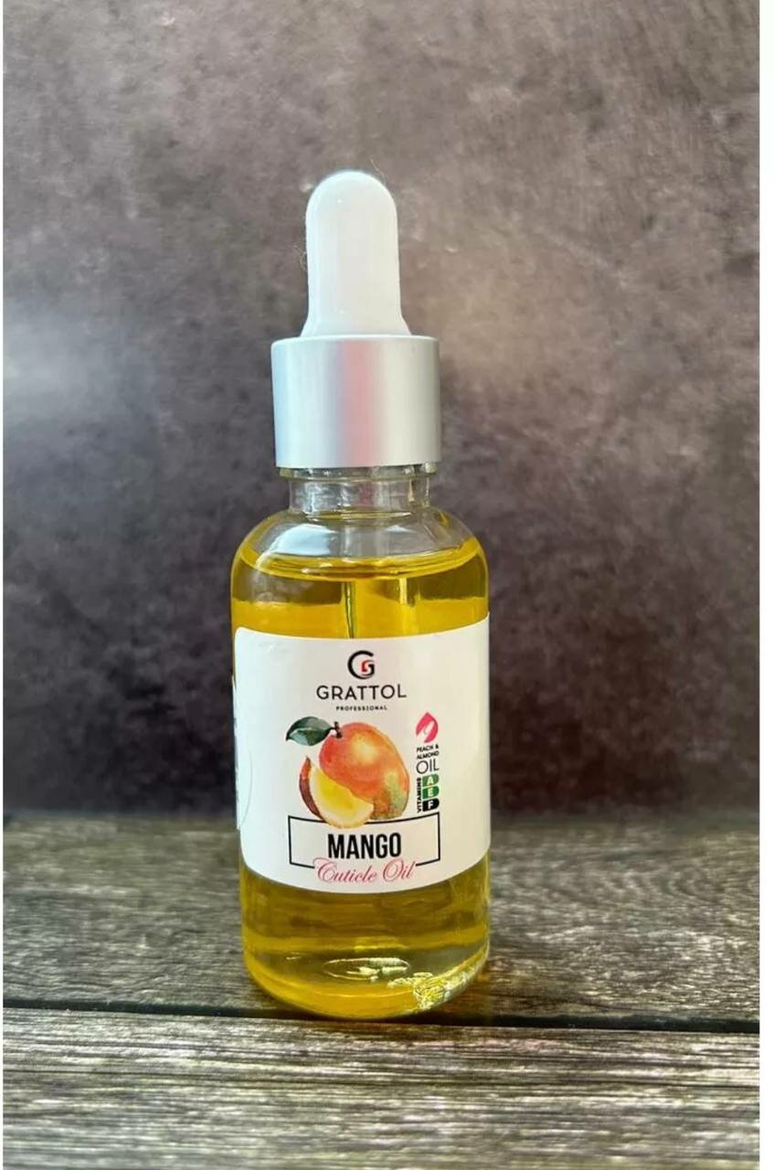 Масло для ногтей и кутикулы Grattol Сuticle Оil Mango, с ароматом Манго, 30мл — фото 1