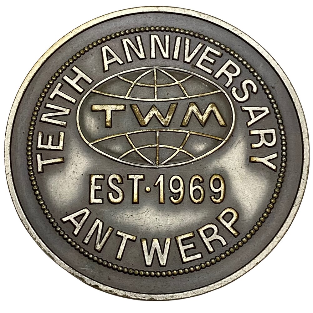 Бельгия, настольная медаль "Десятая годовщина TWM" 1979 г.