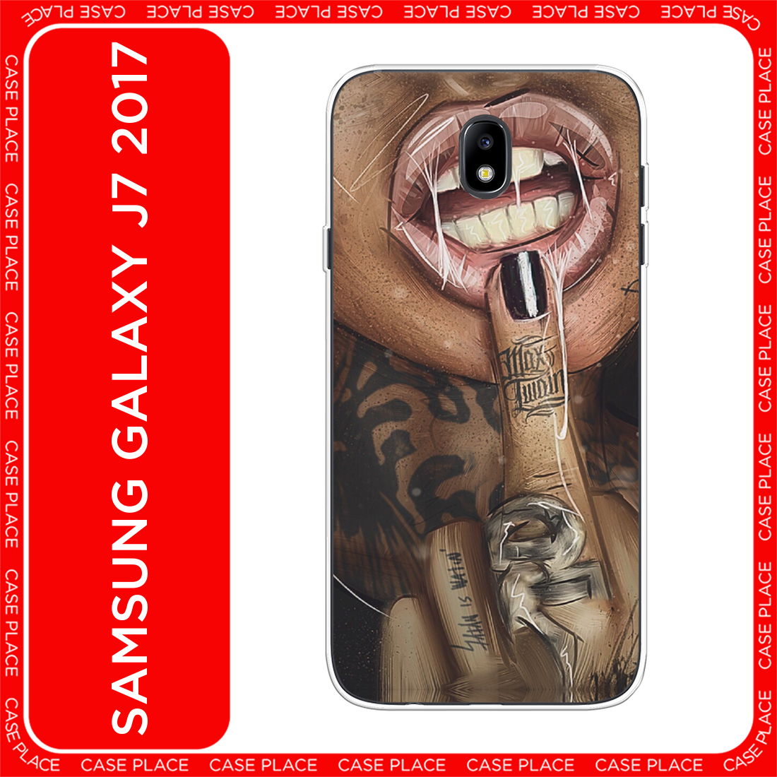 Чехол на Samsung Galaxy J7 2017 / Самсунг Галакси Джей 7 2017 с принтом Девушка с татуировками