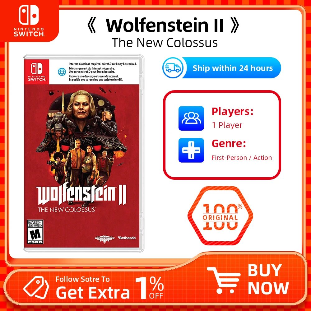 Wolfenstein 2: The New Colossus - Nintendo Switch — фото 1