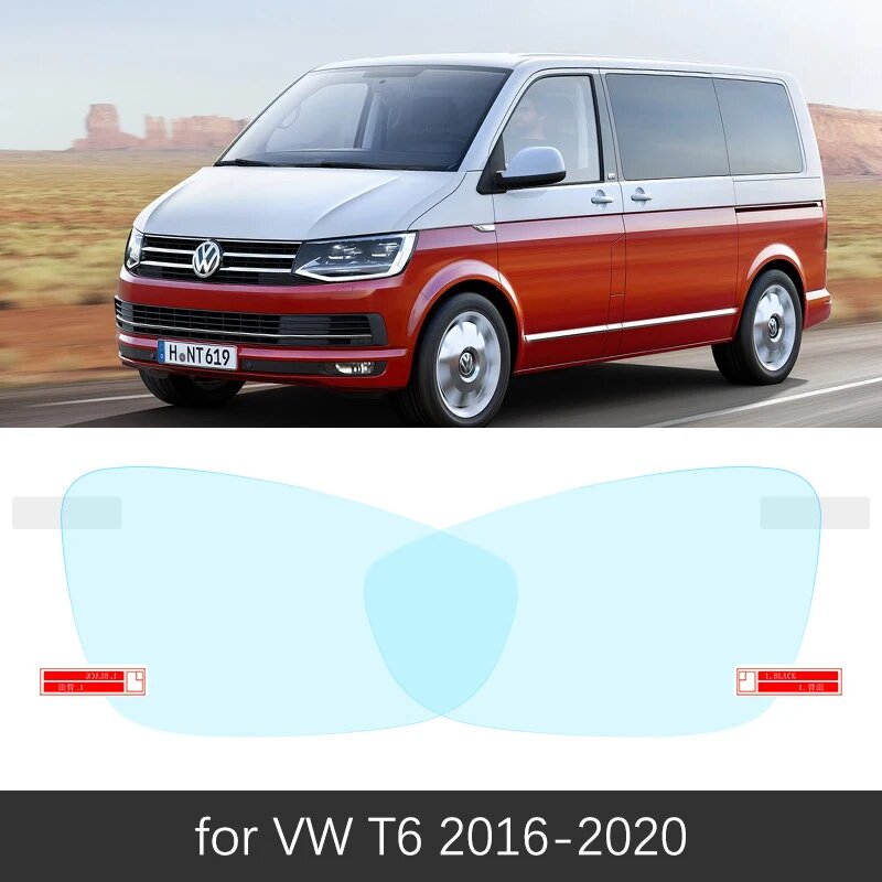 Для VW T5 T6 2010 ~ 2020 Volkswagen Transporter полное покрытие пленка зеркало заднего вида непромокаемая противотуманная пленка автомобильные наклейки аксессуары