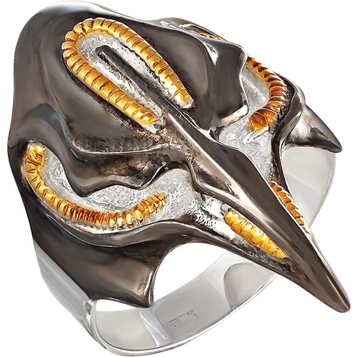 Печатка, серебро, 925 проба, родирование, чернение