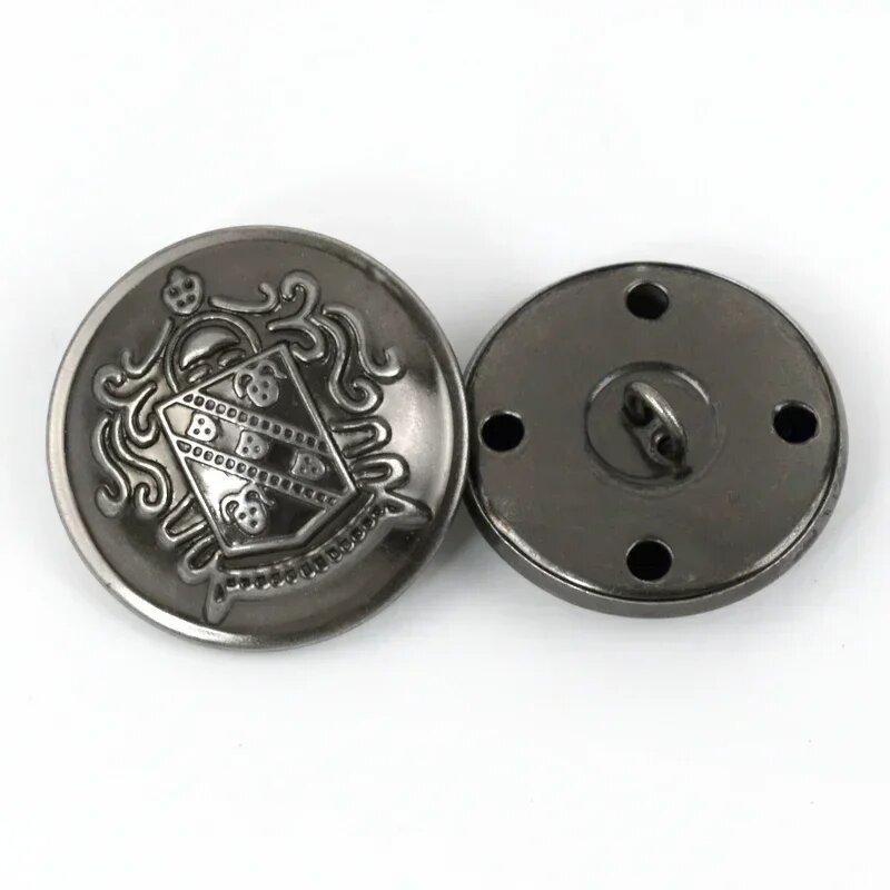 Пуговицы металлические Deepeel, 12-30 мм, B3-13-GunBlack, 10 шт.