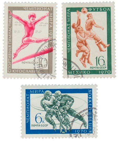 1970-025-27 Серия Набор марок (3 шт) СССР Чемпионаты мира II