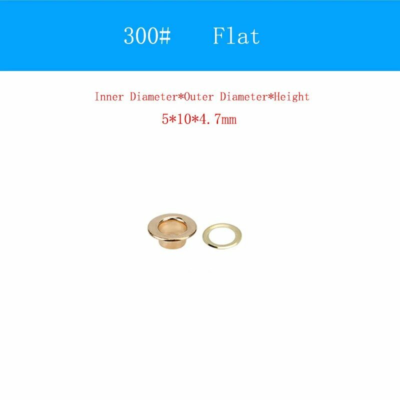 Золотые люверсы 300 Flat 5*10*4.7 мм