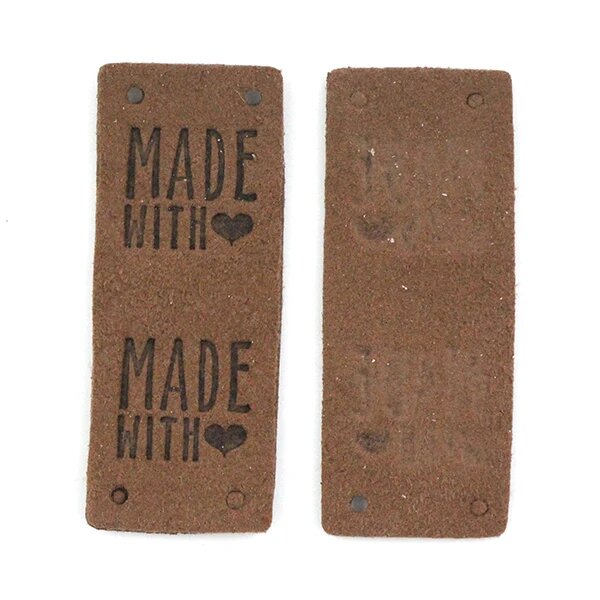 Кожаные этикетки для одежды Made With Love 20 шт. 3