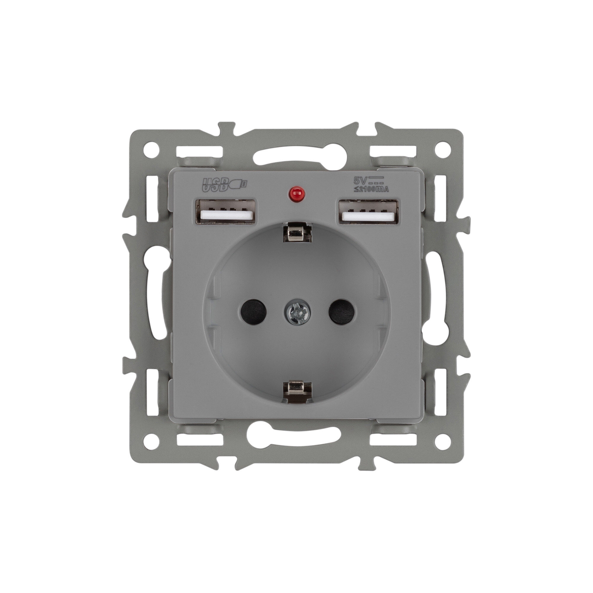 Розетка Arlight Механизм розетки с USB зарядкой SCT-MUAA-PL-GR (250V, 16A) (Arlight, -)