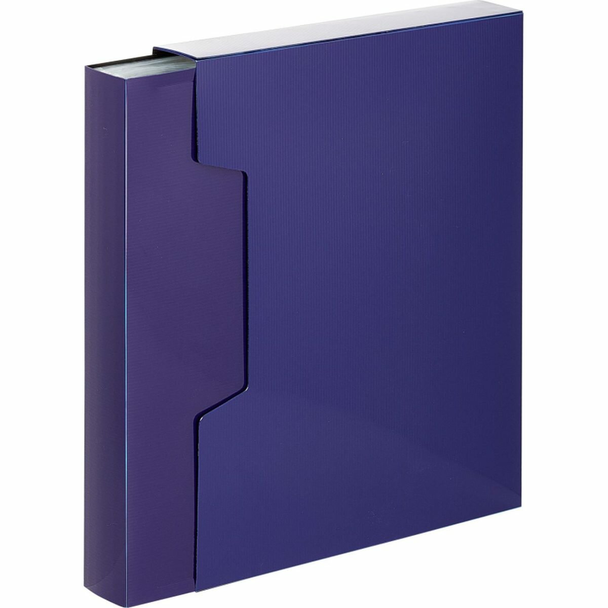 Папка файловая 80 вкладышей Комус Line (А4, 700мкм, глянцевый синий) (993227)