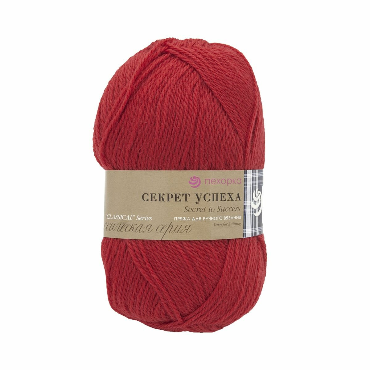 Пряжа Пехорка Секрет успеха 88 красный мак (100г/250м, 1 моток)