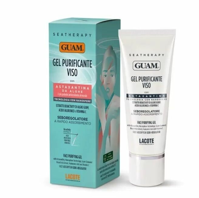 Гель Guam Seatherapy, для проблемной и жирной кожи лица, от 18 лет, 50мл